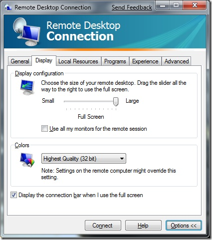 technorabble: Windows 7, Remote Desktop and Dual\Multi Monitors